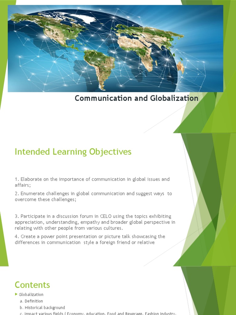 Purcom - Unit 2 Globalization and Communicaton | PDF | Globalization | Fashion