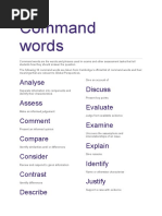 IGCSE Command Words | PDF