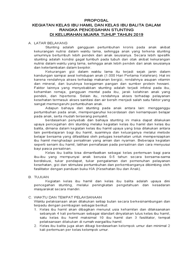 Proposal Kelas Bumil | PDF