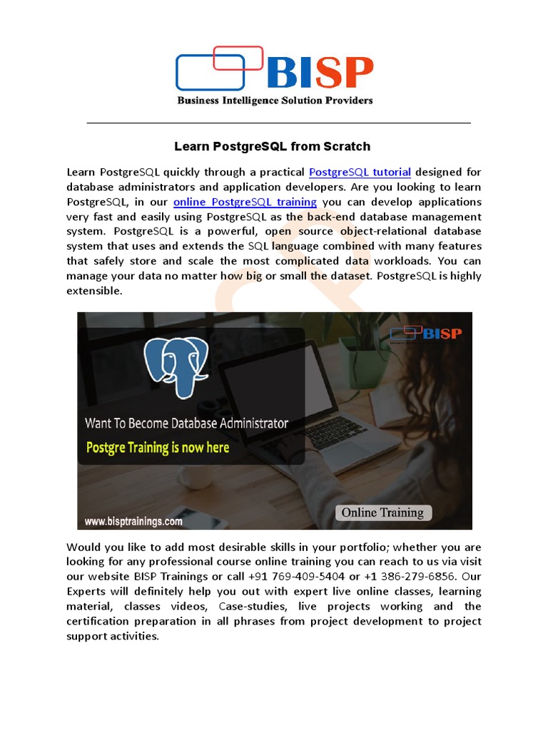 Postgresql Database Administration Pdf