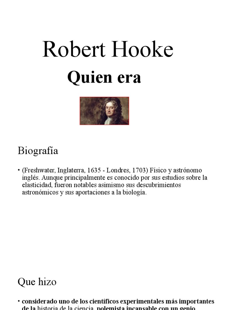 Robert Hooke | PDF
