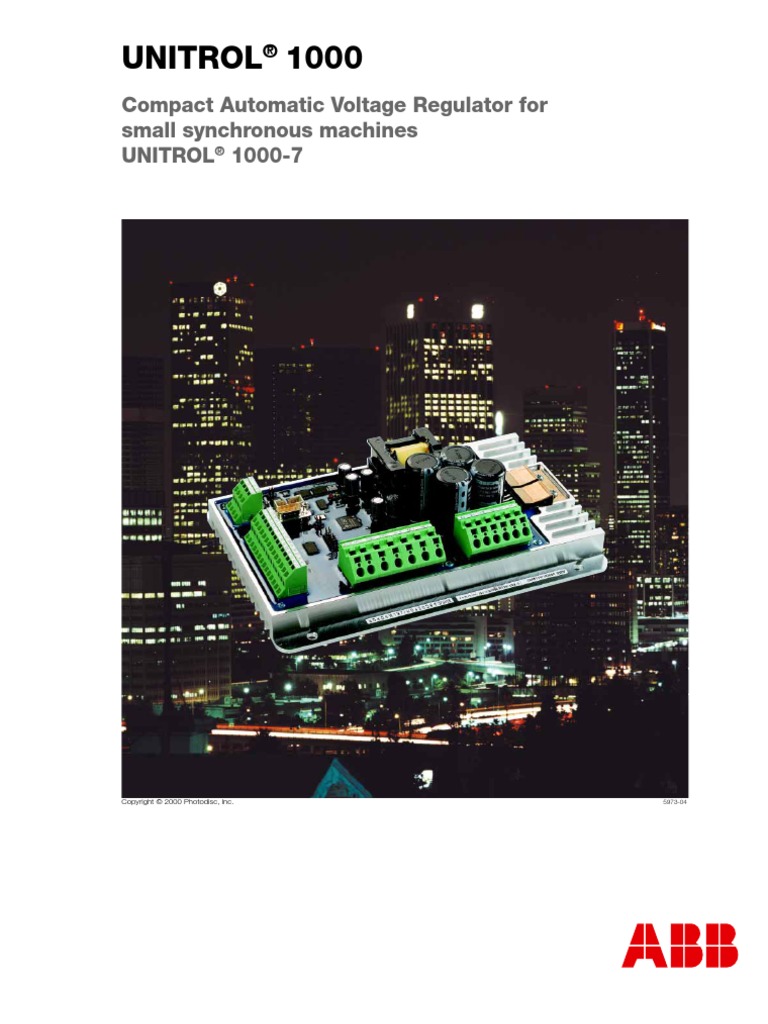 Unitrol 1000 | PDF | Power Electronics | Electric Generator
