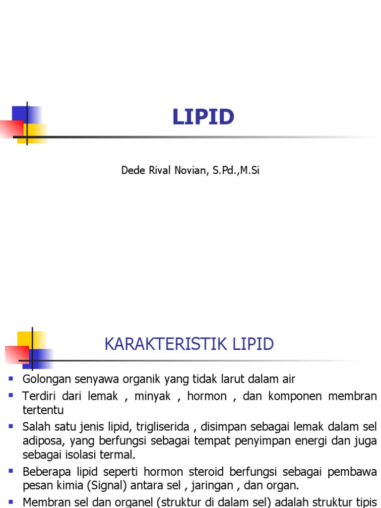 Karakteristik dan Definisi Lipid | PDF