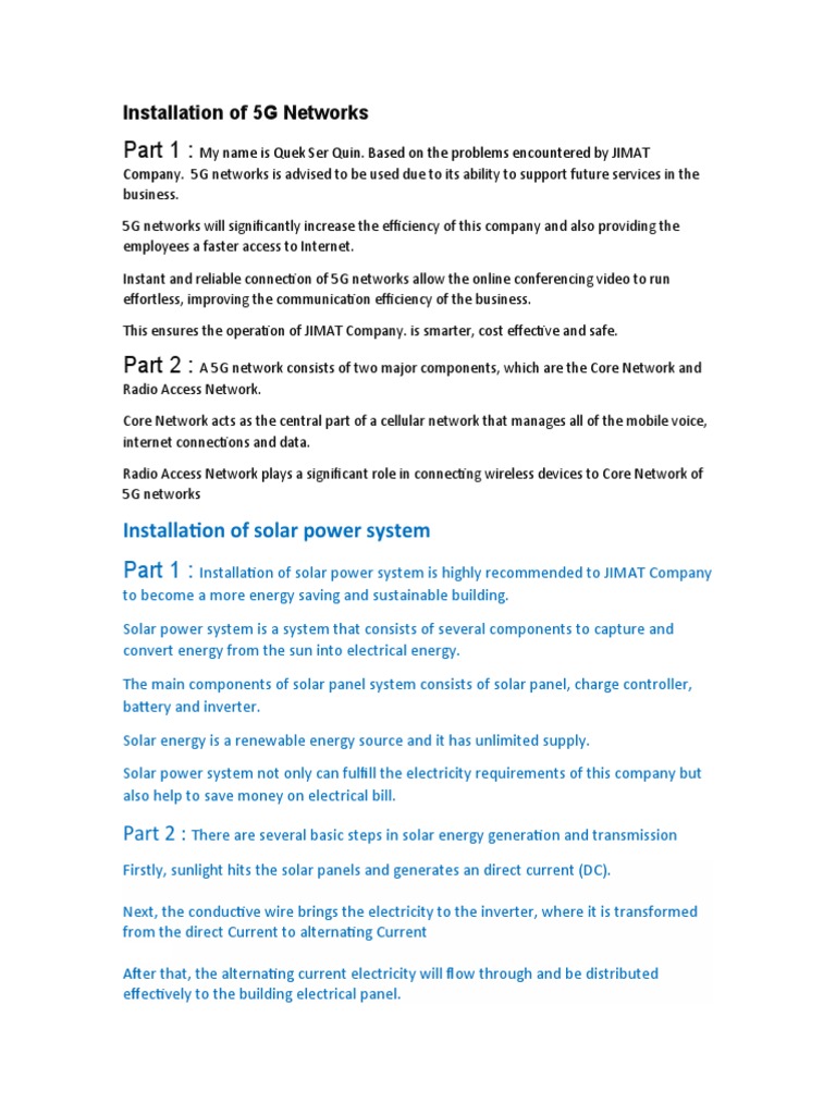 Installation of 5G Networks | PDF