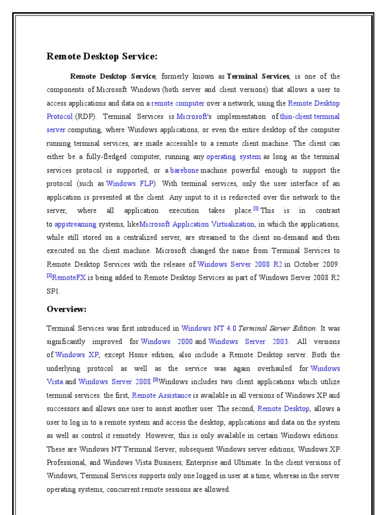 Remote Desktop | PDF | Remote Desktop Services | Computing Platforms