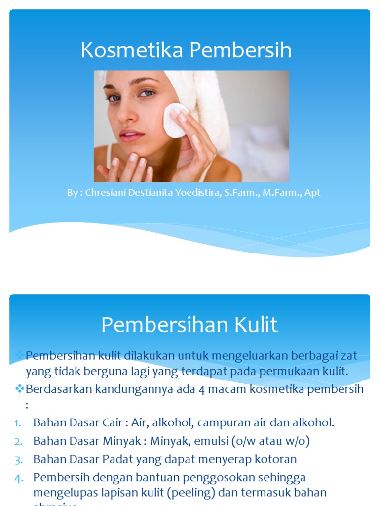 Pert. 13 Kosmetika Pembersih | PDF