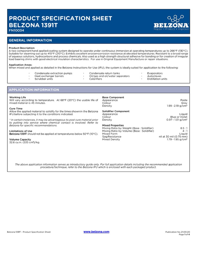 Belzona 1391T | PDF