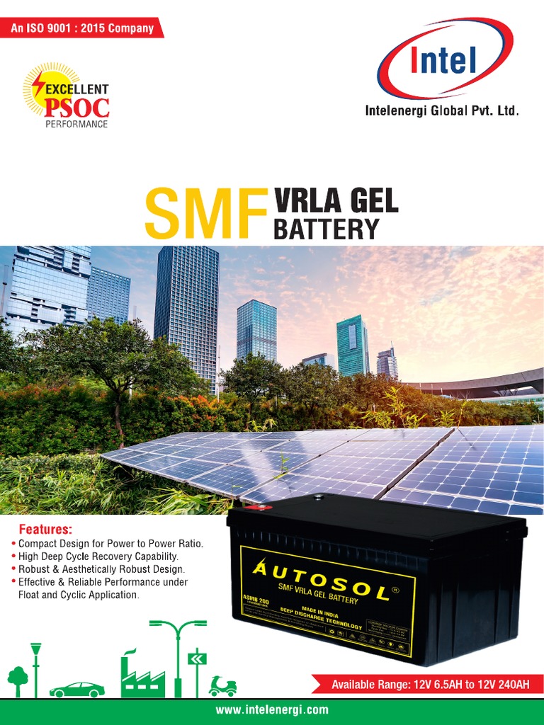 INTEL VRLA Gel Battery Brochure | PDF