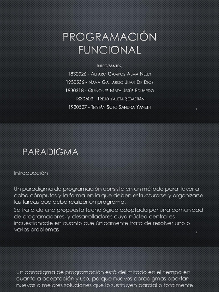 Programación Funcional | PDF | Programacion Funcional | Lenguaje de ...