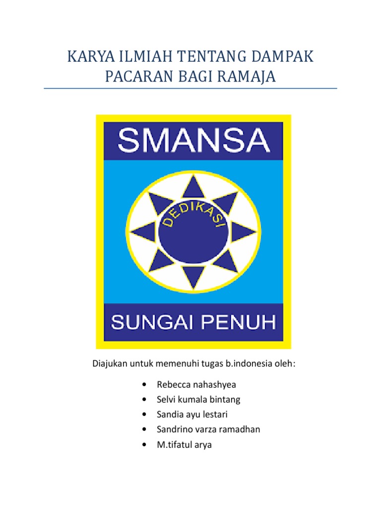 Karya Ilmiah Tentang Dampak Pacaran Bagi Remaja | PDF