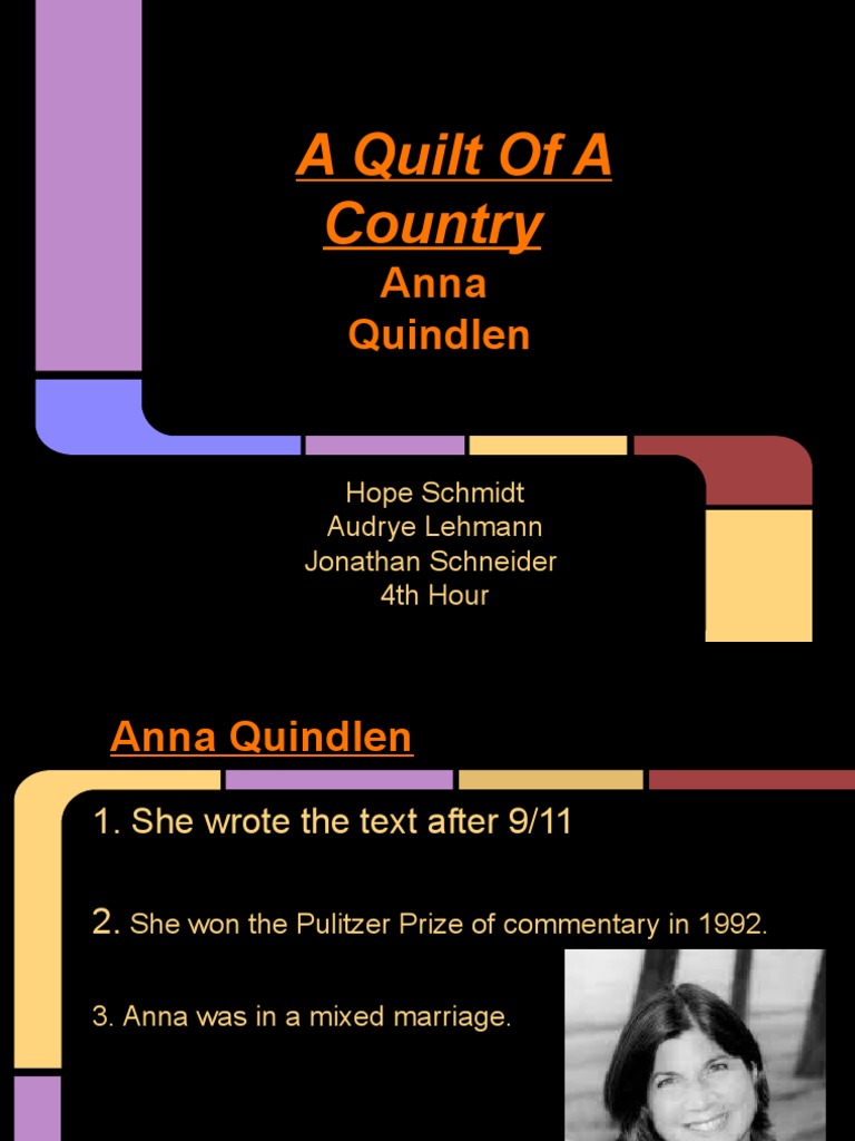 Aquiltofa Country: Anna Quindlen | PDF