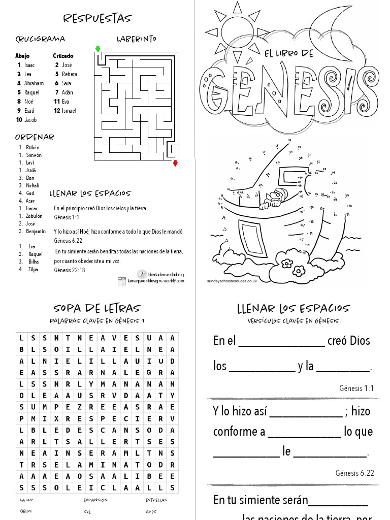01 Librito de Actividades para Ninos Genesis | PDF | Jacob | Tora