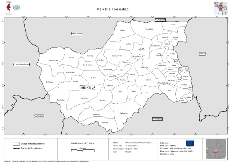 Meiktila Township Map Overview | PDF | Myanmar