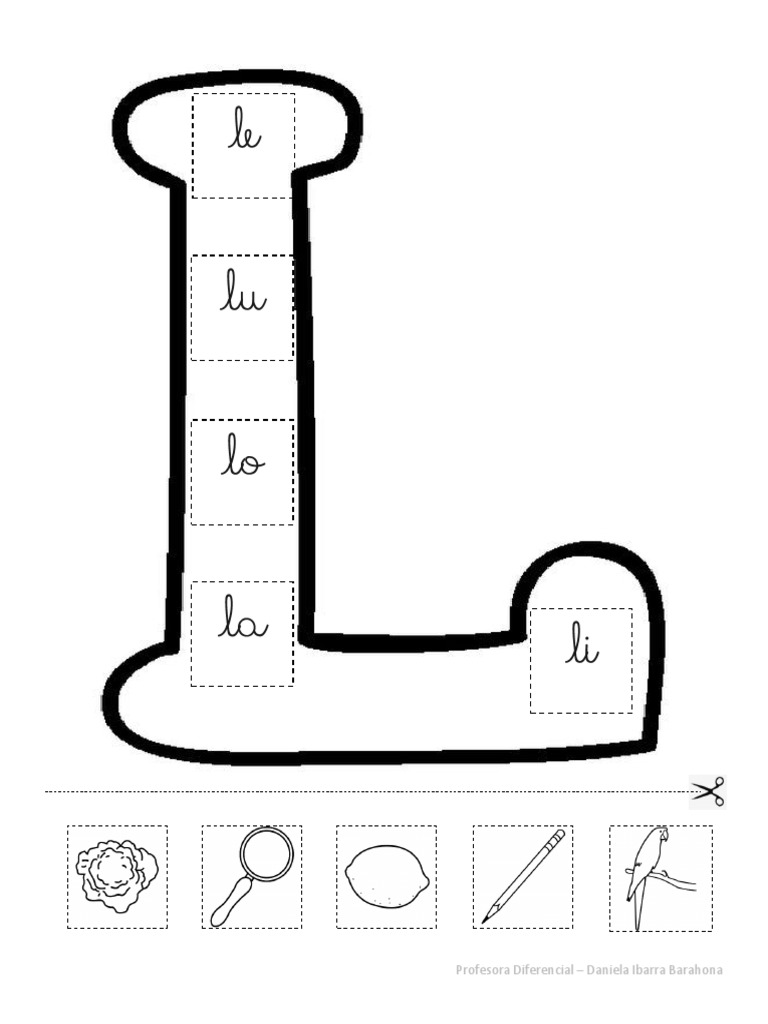 Material - Letra L - Recortable PDF | PDF