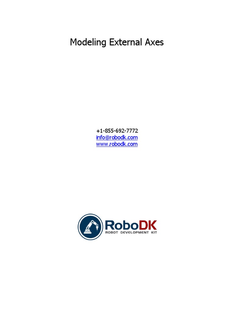RoboDK Doc EN Model Mechanism | PDF | Robot | Robotics