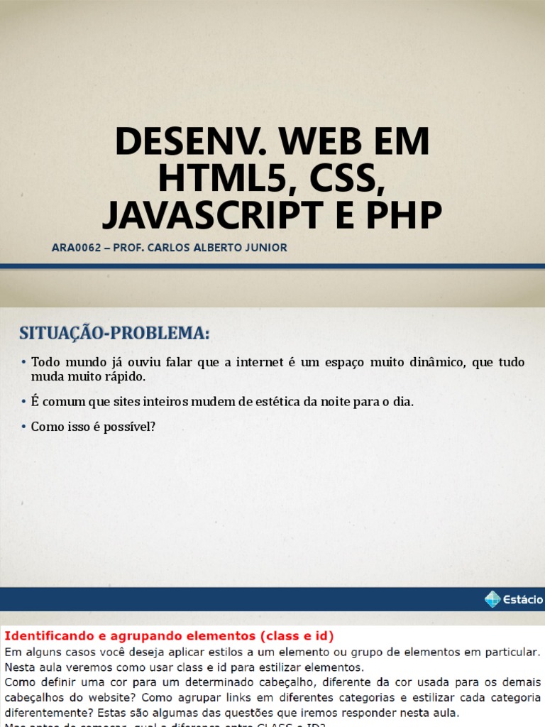 Class e Id CSS | PDF