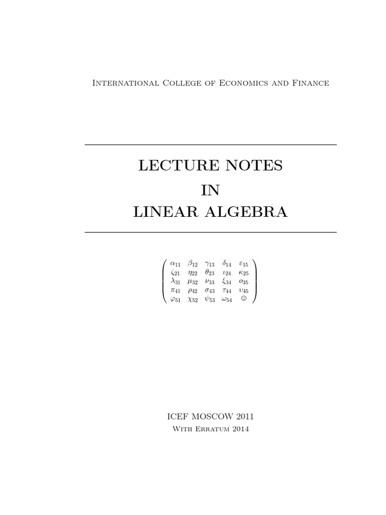 Linear Algebra For Economists | PDF | Matrix (Mathematics) | Linear Map
