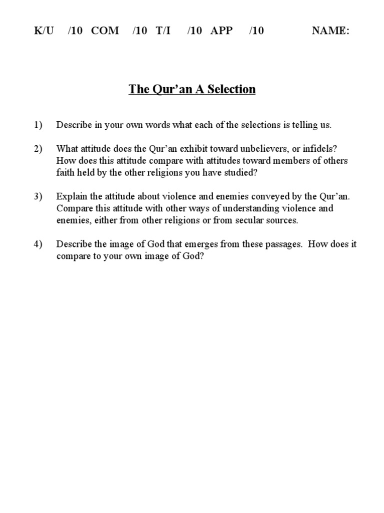 The Quran A Selection With Scan | PDF