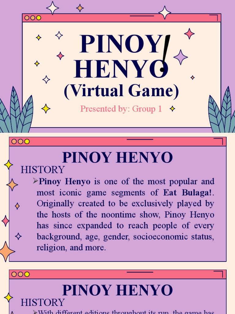Pinoy Henyo Game | PDF | Leisure