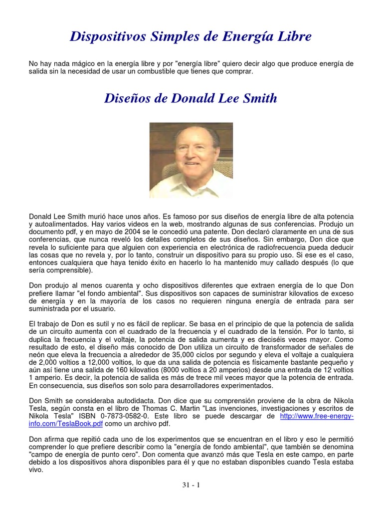 Diseños de Donald Lee Smith | PDF | Energia electrica | Inductor