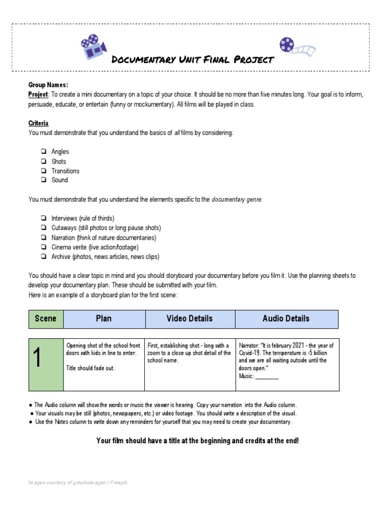 Documentary Creation Assignment | PDF | Documentary Film