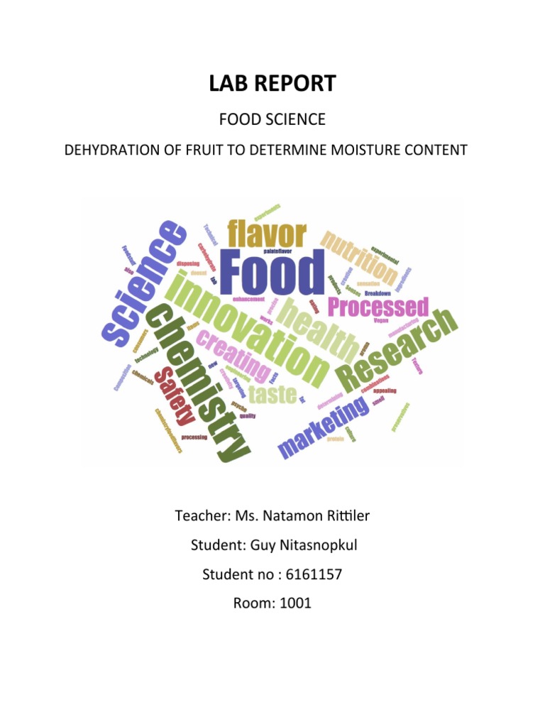 Foodscience Lab Reports | PDF | Taste | Fruit