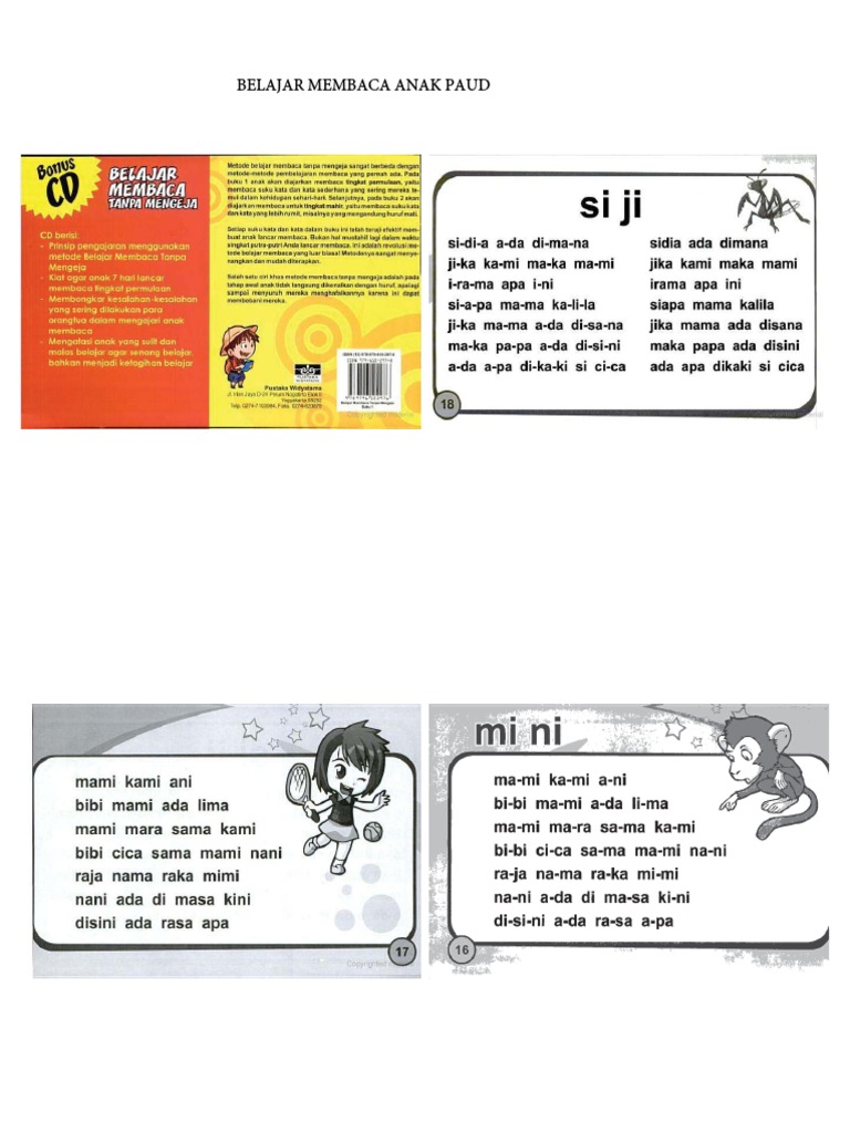 Belajar Membaca Paud | PDF