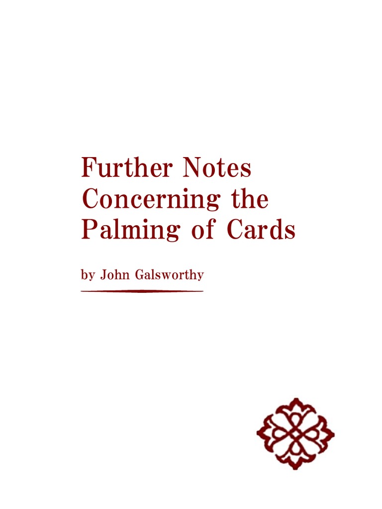 Further Notes Concerning The Palming of Cards | PDF | Finger | Hand