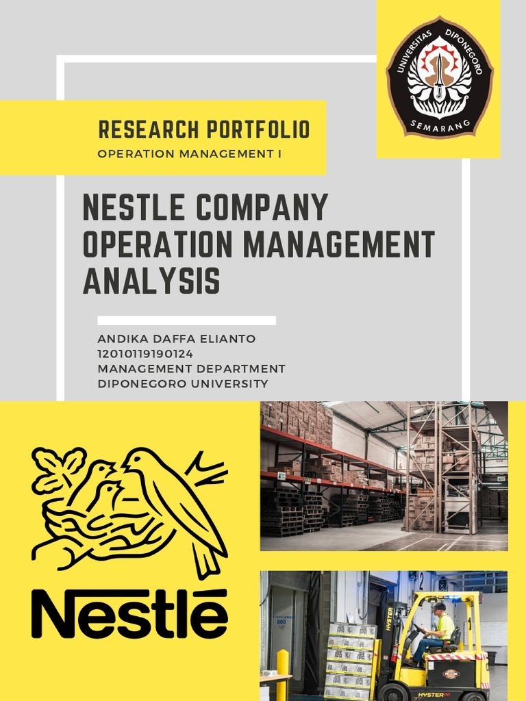 Nestle Operation Management Analysis 12010119190124 Andika Daffa ...