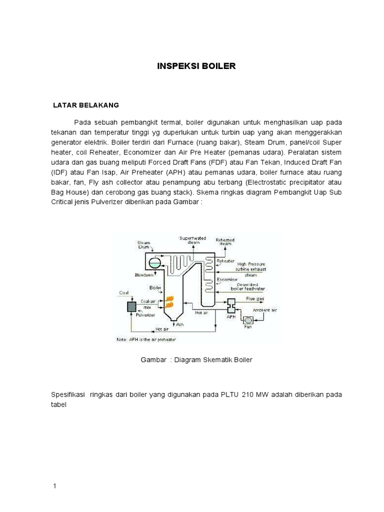 Inspeksi dan Spesifikasi Boiler PLTU | PDF