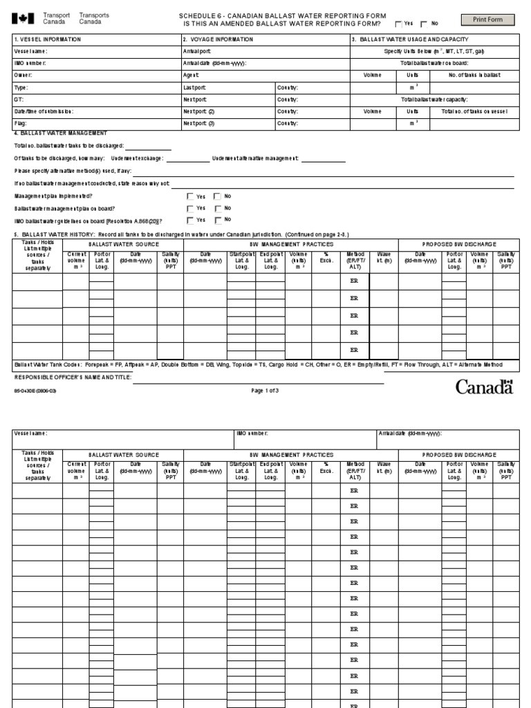 Canadian Ballast Water Report | PDF | Watercraft | Water Transport