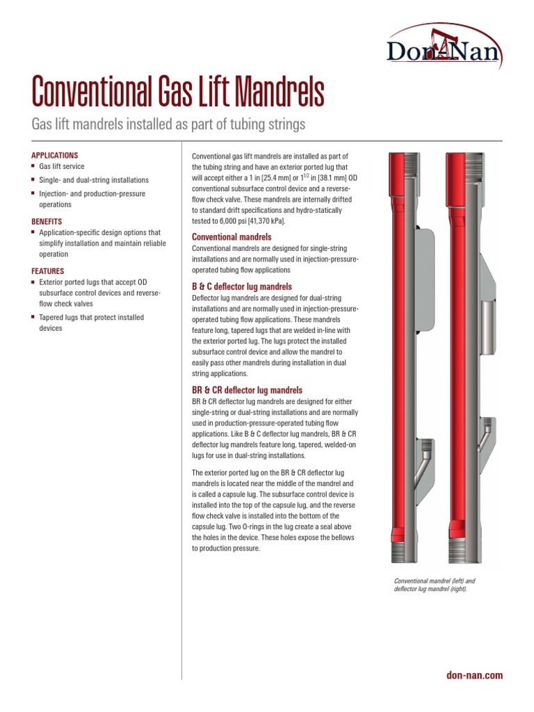 Conventional Mandrels | PDF | Valve | Casing (Borehole)