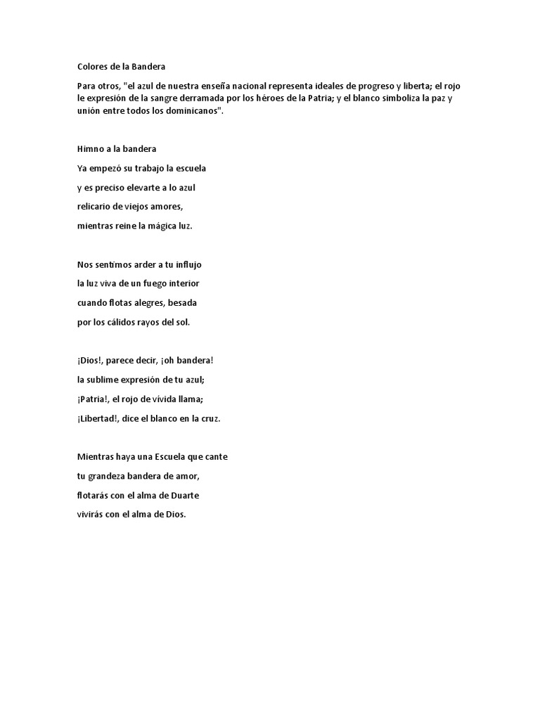 Colores de La Bandera | PDF
