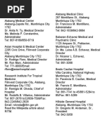 Hospital Lists | PDF | Metro Manila | Manila