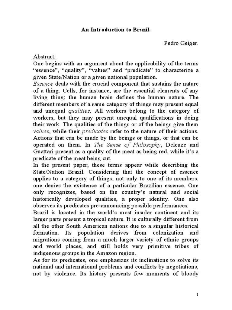 An Introduction To Brazil - Rev | PDF | Rio De Janeiro | Brazil