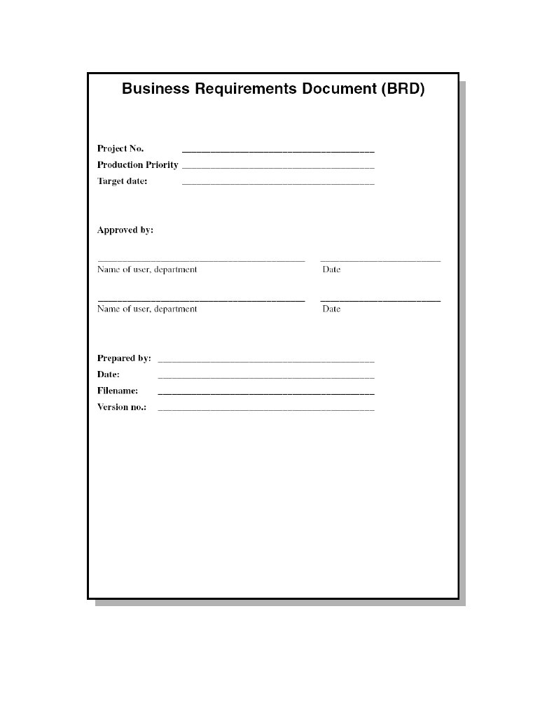 BRD Template | PDF