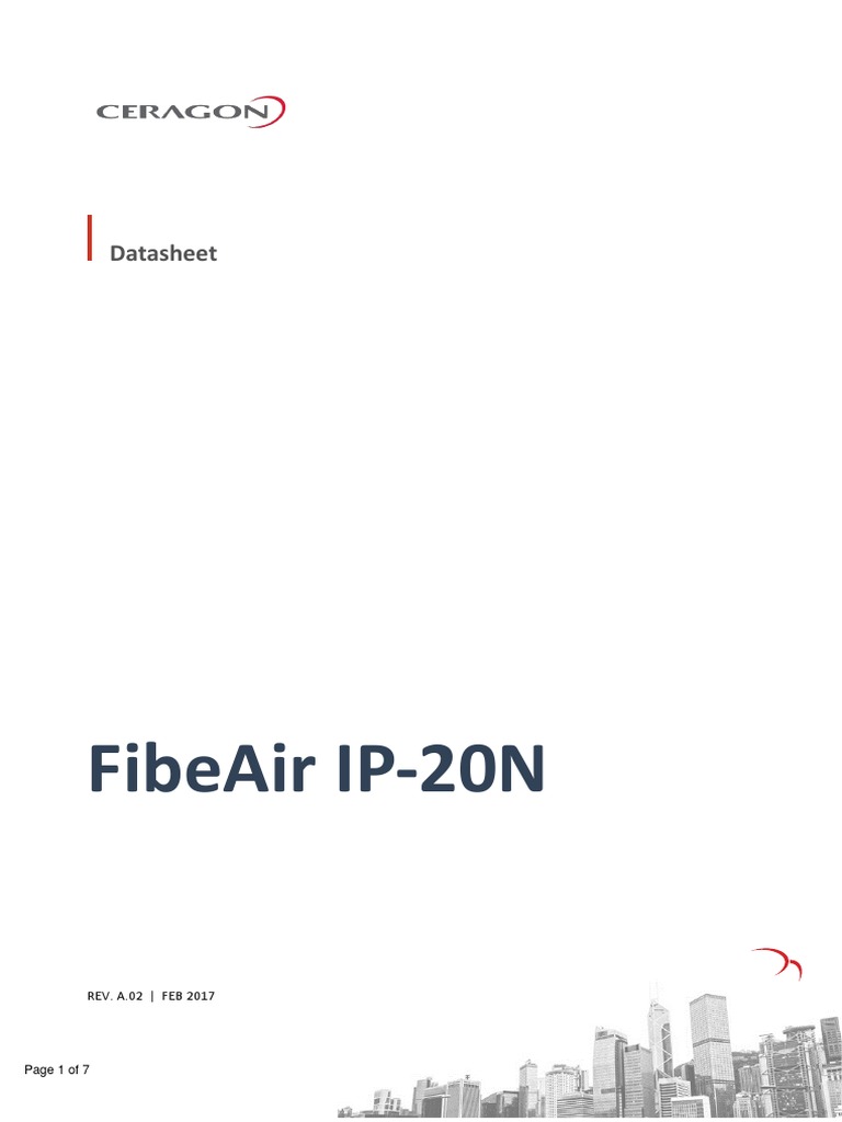 Ceragon FibeAir IP-20N Datasheet Rev A.02 | PDF | Network Architecture ...
