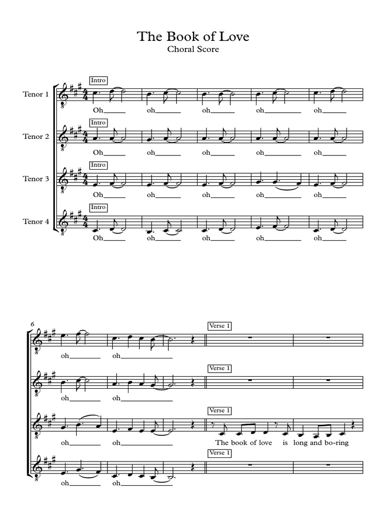 The Book of Love - Partitura y Partes | PDF