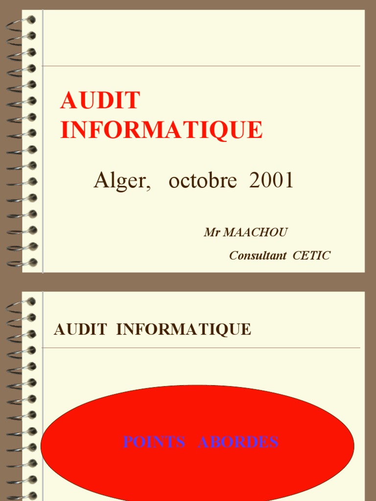 MÃ©thode Et Outils D'audit Informatique | PDF | Informatique | Programme informatique