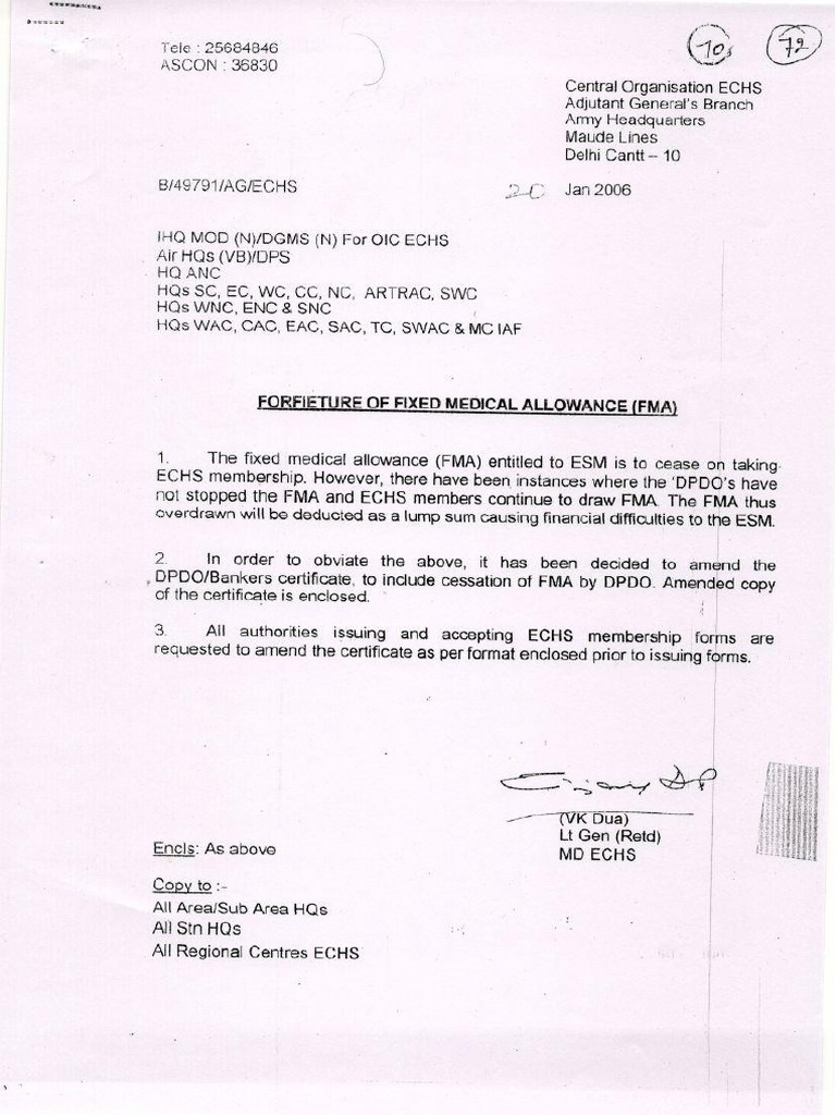 2 Forfieture of Fixed Medical Allowance (FMA) | PDF