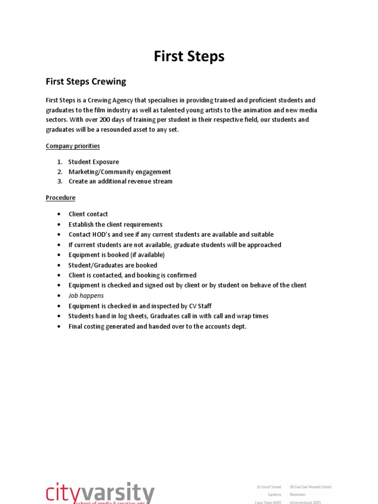 First Steps | PDF | Money | Cost
