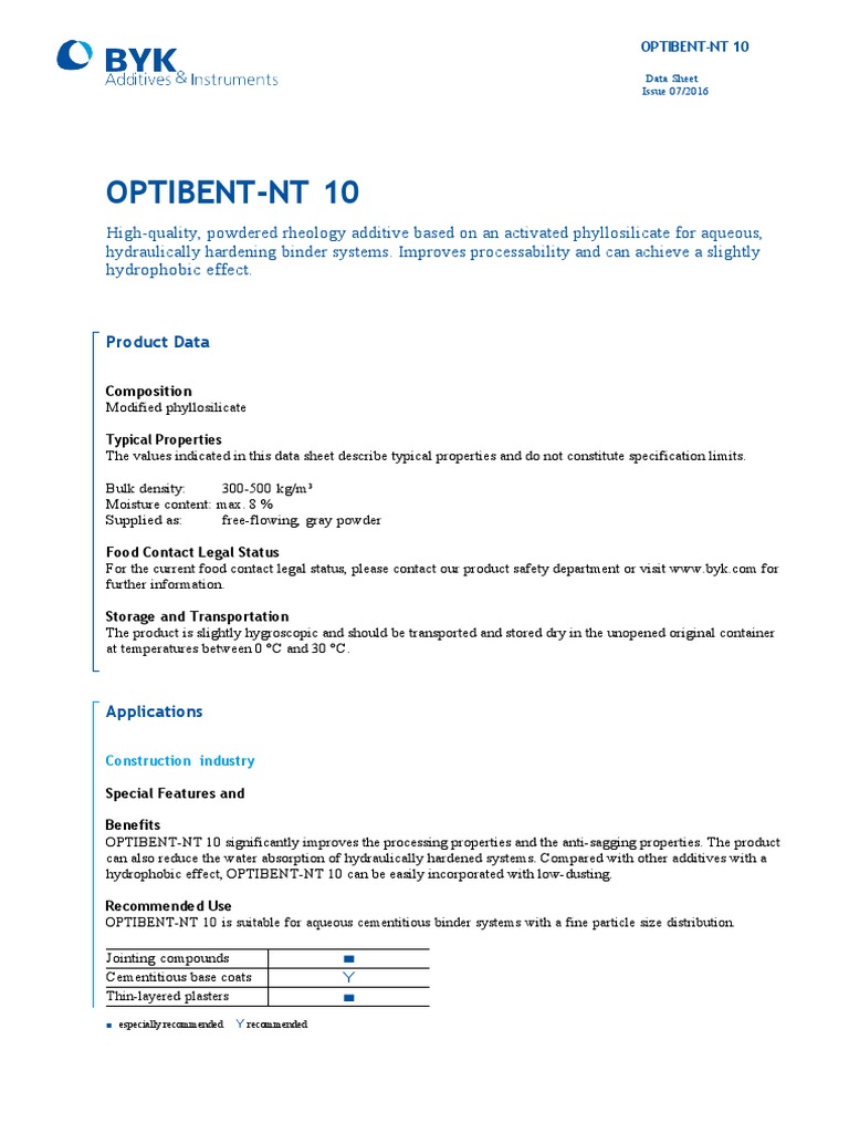 Tds Optibent-Nt 10 en | PDF