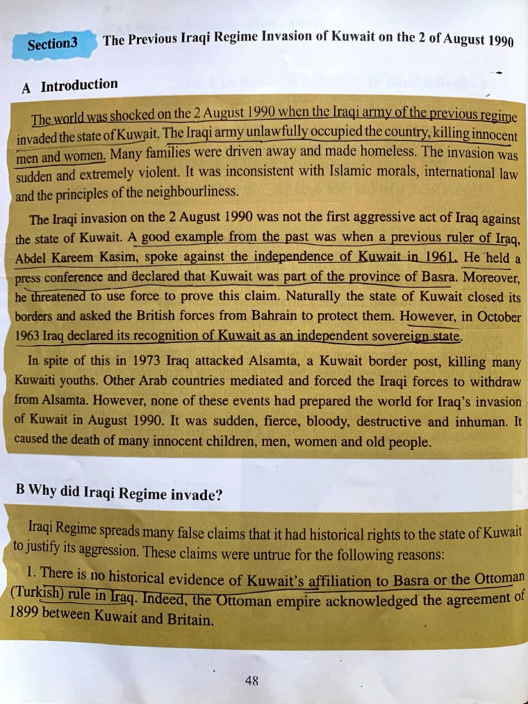 L - 2 (Part - 5) The Emergence of The State of Kuwait | PDF | Invasion ...