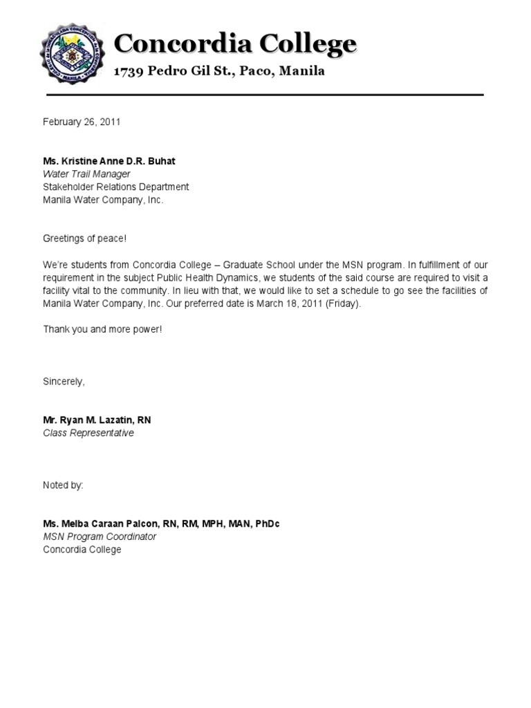 Mwss Letter | PDF