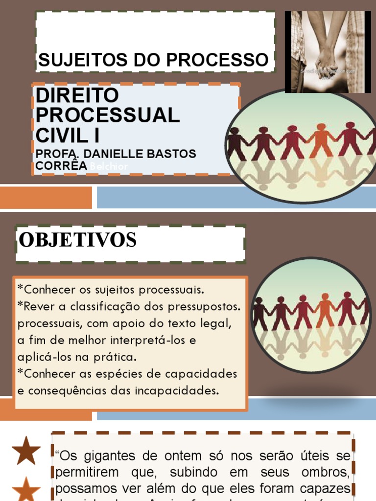 Sujeitos Do Processo Aula 2 Unilavras | PDF | Réu | Conceitos jurídicos