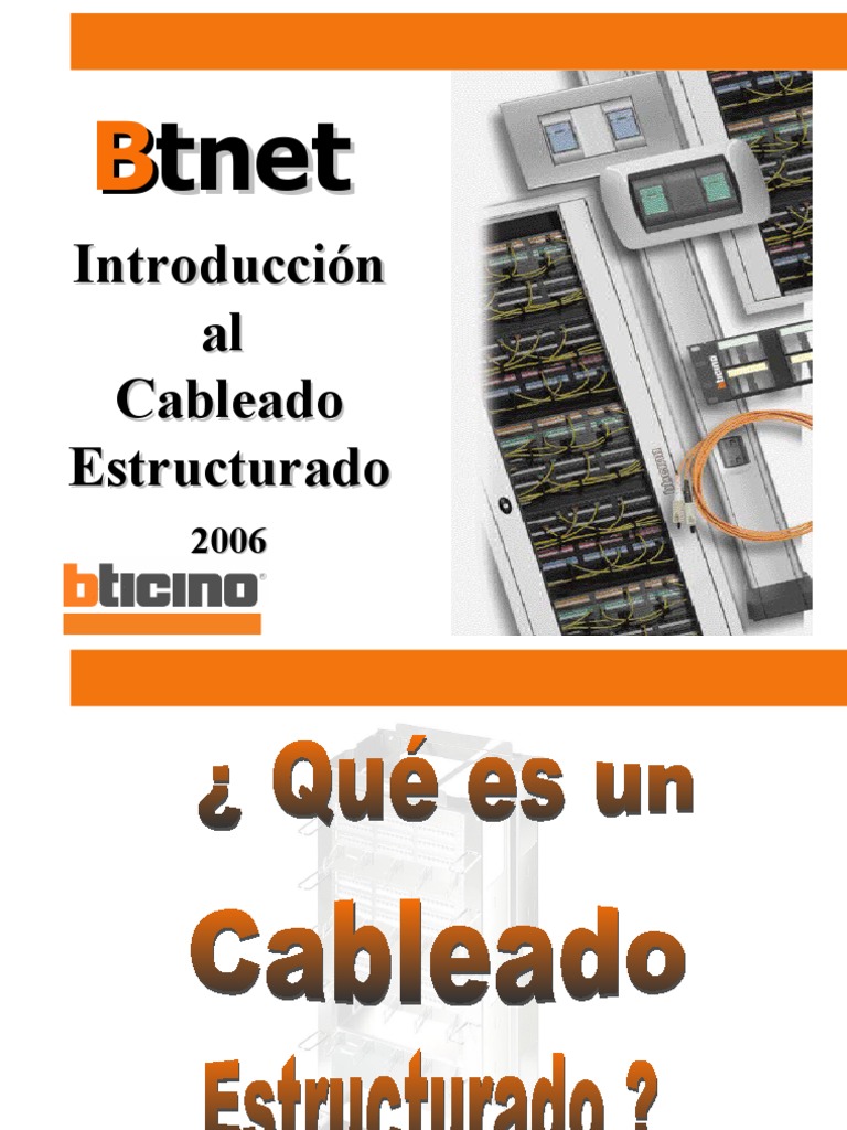 Introduccion Al Cableado Estructurado | PDF | Medio de transmision ...