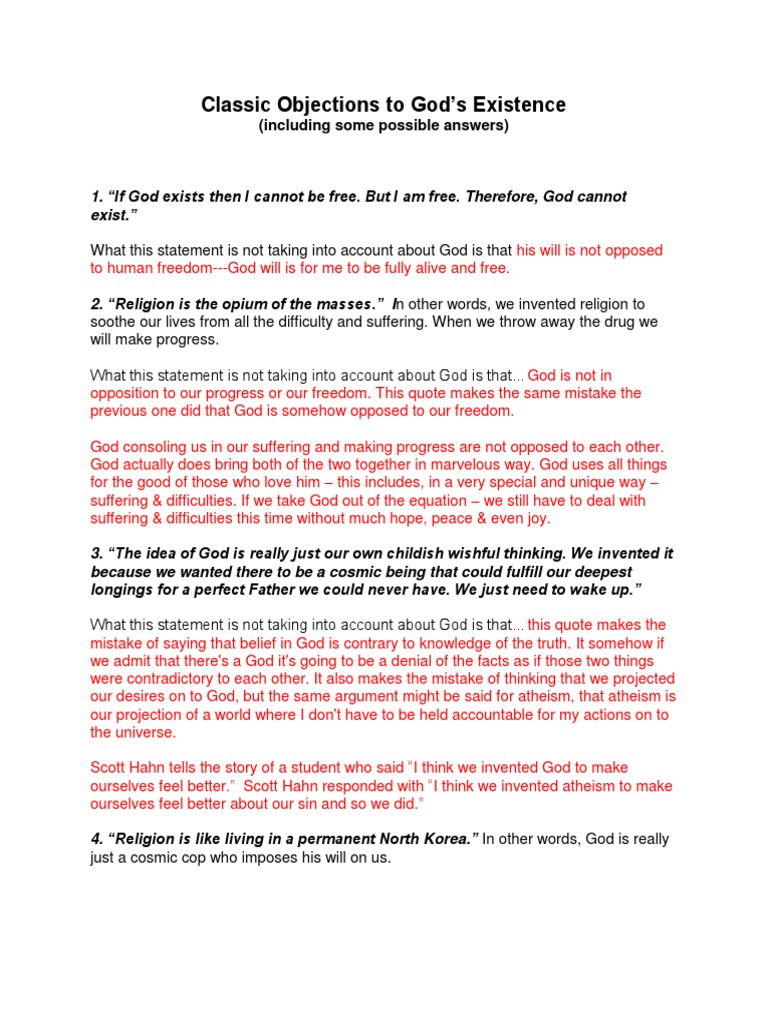 Atheism - Talk 2 Answers To Classic Objections To God | PDF | Atheism | God