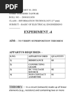 Verification of Superposition Theorem Lab Report | PDF | Electrical ...