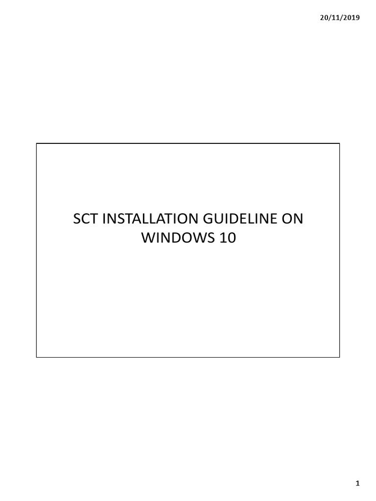 SCT Installation On Win10 Rev.3 | PDF | Windows 10 | Device Driver