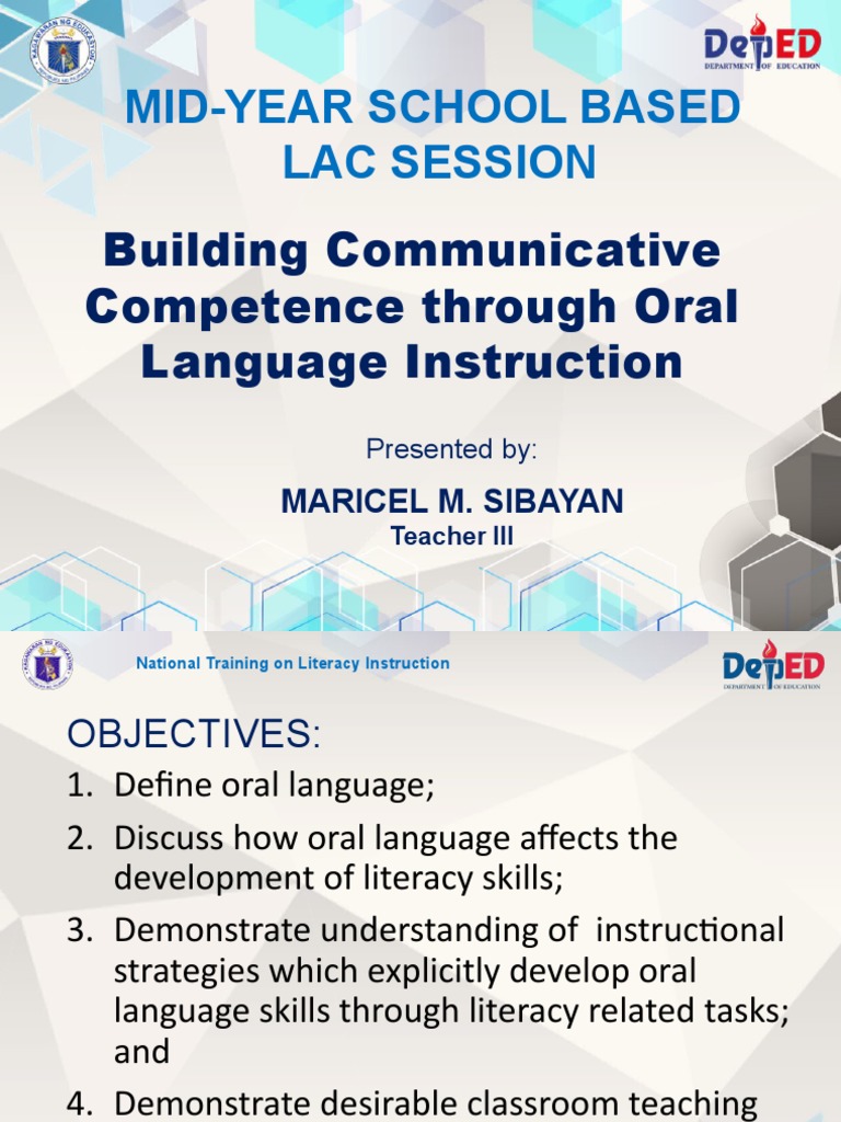 Session Presentation - Building Communicative Competence Through Oral ...